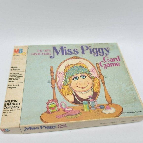 Milton Bradley | Toys | Vintage Very Fashionable Miss Piggy Card Game ...
